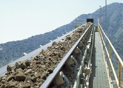 China Fixed Inclined 206t/h 600MM Gold Stone Conveyor Belt For Mine for sale