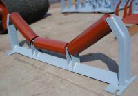 China Trough Idler Roller Set Conveyor Spare Parts 89mm Diameter Carbon Steel for sale