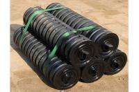 China Rubber Material Buffer Roller Conveyor Spare Parts Trough Model 108mm Diamater for sale
