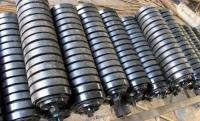 China Carrying Roller Idler Frame Rubber Impacting Rollers Conveyor Spare Parts for sale