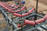 China Conveyor Spare Parts Carrying Roller Idler 108mm Diamater 315mm Length for sale