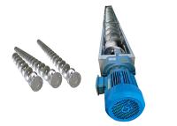 China Strong Anti Winding Wear Resistant Liner Sludge Screw Conveyor Without Shaft for sale