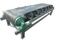 China Black Rubber Belting Idler Roller Flat Belt Conveyor For Bulk Material for sale