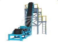 China Tilting Sidewall Cleated Belt Lifter Conveyor For Blast Furnace for sale