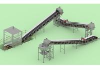 China Transport Shredded Garbage Belt Conveyor Equipment 500mm Width for sale