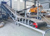 China Black Impact Roller Inlet 0.8m/s Speed Sand Conveyor Belt Machine for sale