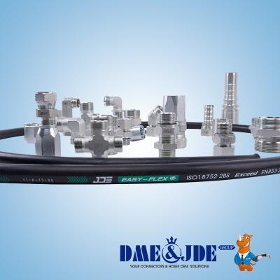 China DP9MFL Industrial Hose Fittings Insert 90° Elbow Metric Female 24° Cone Light Type for sale