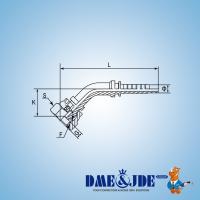 China DP4BPF Hydraulic Hose Fittings Insert 45° Elbow BSPP Swivel Female 60°Cone for sale