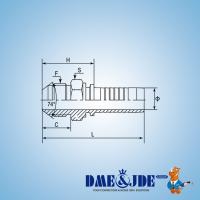 China DP1JCM Straight Connector 74° Cone Braided Hose And Spiral Hose for sale