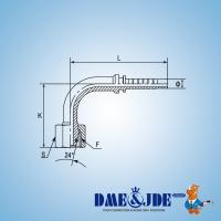 China DP9MFL Industrial Hose Fittings Insert 90° Elbow Metric Female 24° Cone Light Type for sale