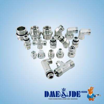 China BSPP Male 60° SAE Male O Ring Hydraulic Hose Adaptors  DABPM1305 Straight Connector for sale