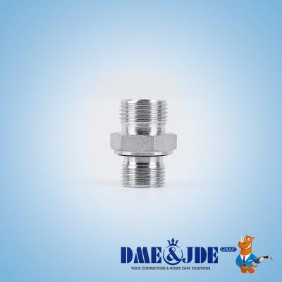 China Straight Hydraulic Hose Adaptors  Connector BSPP Male 60° Cone BSPP Male With ED Seal for sale