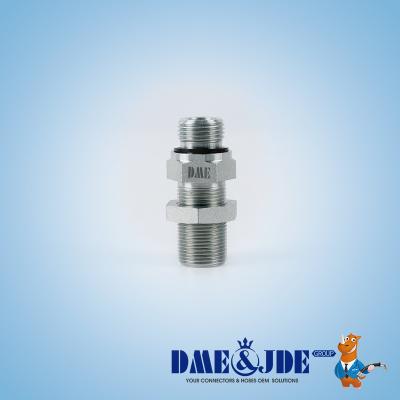 China Durability Straight Hydraulic Hose Adaptors BSPT Male 60° DABTM128M for sale