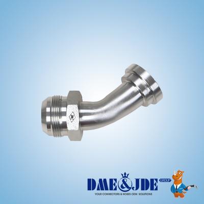 China DAJCM4334 45° Forged Elbows JIC Male 74° Hydraulic Flange for sale