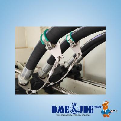 China 24° Cone Hydraulic Hose Safety Cable Whiplash Protection Assembly for sale