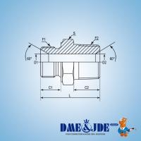 China DME&JDE Hydraulic Connector BSP DABPM105M for sale