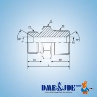 China DME&JDE Hydraulic Connector BSP DABPM107M-LH for sale