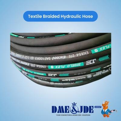 China BS EN 854 2TE Textile Braided Hydraulic Hose for sale
