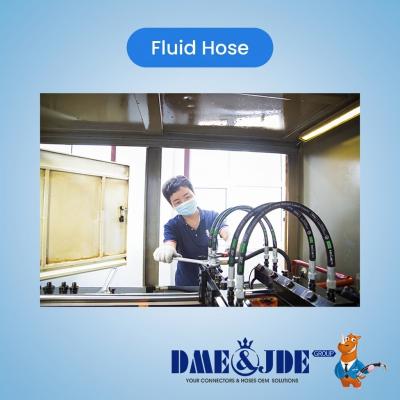 China BS EN 1360 2T Textile Braided Fluid Hose 2 Layers High Performance for sale