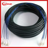 China 4 Core Fiber Optic Fan Out Kit 8x45mm One to Four Splitter Armored Bundle Tensile Resistance for sale