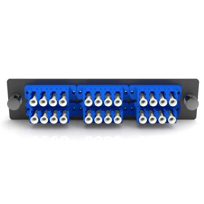 China Customized 3L-JF Fiber Optic Adapter Panel 12 Core 6 Duplex LC SPCC Black for sale
