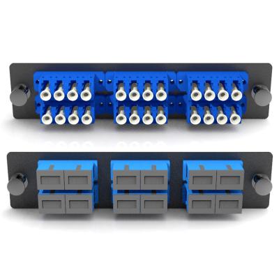 China Flange Metal Panel Fiber Optic Terminal Box 6 Ports 12 Core SC Adapter for sale