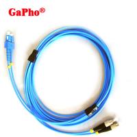 China Round Type Duplex Armored Optical Fiber Cable 2 Core LSZH TPU PVC 3.0mm for sale