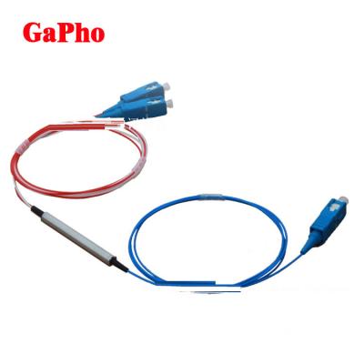 China 980 1550nm WDM Mux Demux Fiber Optic DWDM CWDM Multiplexer 1x2 Low Insertion Loss for sale