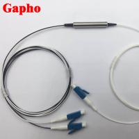 China 1x2 Single Mode Dual Window Fiber Optic Coupler 1310 1550nm FBT 10 90 250um Bare Fiber for sale