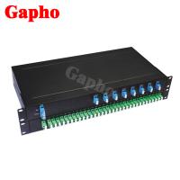 China Rack Type Optical Fiber PLC Splitter 1x8 1x32 1x64 1260-1650nm FTTH PON CATV for sale