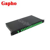 China Rack Type Optical Fiber PLC Splitter 1x8 1x32 1x64 1260-1650nm FTTH PON CATV for sale