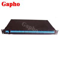 China Rack Type Optical Fiber PLC Splitter 1x8 1x32 1x64 1260-1650nm FTTH PON CATV for sale