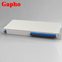China Rack Type Optical Fiber PLC Splitter 1x8 1x32 1x64 1260-1650nm FTTH PON CATV for sale