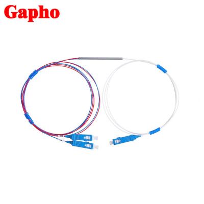 China 1x2 FBT Fiber Coupler Splitter Singlemode Multimode 1310nm 1550nm FC APC for sale