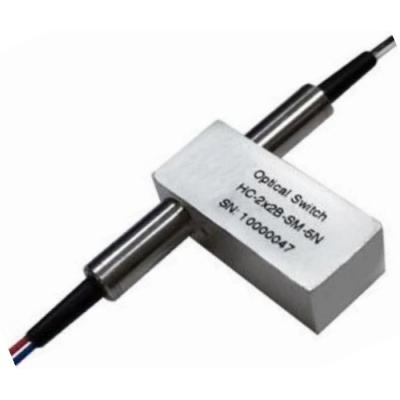 China 1310nm 2x2B Bypass Fiber Optic Switch Mechanical Optical Switch Low Insertion Loss 0.8dB for sale