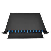 China LC 24 Core 1U Fiber Patch Panel for Communication Network for sale