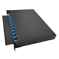 China LC 24 Core 1U Fiber Patch Panel for Communication Network for sale