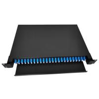 China 48 Core LC Patch Panel 1U Indoor Fiber Optic Distribution Frame for Telephone Network for sale