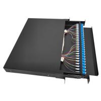 China 48 Core LC Patch Panel 1U Indoor Fiber Optic Distribution Frame for Telephone Network for sale