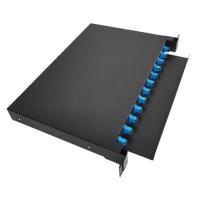 China 12 Port SC Fiber Patch Panel 1U Rack Mount Indoor Outdoor Distribution Frame for sale