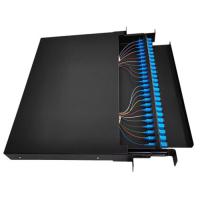 China 1U SC 24 Port Fiber Patch Panel Pull Out Optical Cable Terminal Box for sale