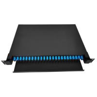 China 1U SC 24 Port Fiber Patch Panel Pull Out Optical Cable Terminal Box for sale