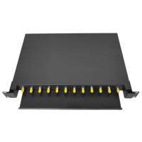 China Pull Out Type 12 Port Fiber Patch Panel 1U 19 Inch ST Flexible for sale