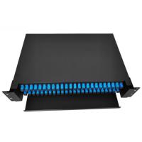 China 48 Port Fiber Patch Panel Fiber Adapter Panel 2U SC Black Color for sale