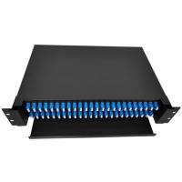 China 48 Port LC Fiber Patch Panel 96 Core 2U Indoor Use Protective for sale