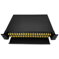 China 2U ST Fiber Patch Panel 48 Port Optical Fiber Terminal Box for Indoor Cable Management for sale