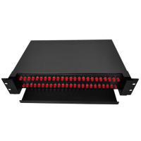 China FC 48 Port Patch Panel 2U Rack Mount Cold Rolled Steel Sheet for sale