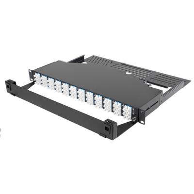 China 1U 144 Fiber MTP to LC Ultra Density Fiber Optic Patch Panel OM4 OS2 for sale