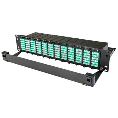 China 4U Flat Type Fiber Patch Panel LGX High Density 96 Fiber MTP MPO for sale