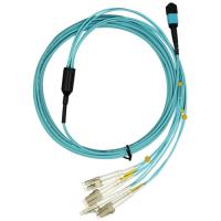 China LC Multimode Gigabit Fiber Optic Cable Connector MPO Jumper OM3 OM4 for sale